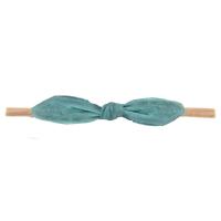 China Baby Girl Headbands Soft Nylon Silk Fabric Hair Bows 12x3cm 4 Colors Kids Hair Accessories for sale