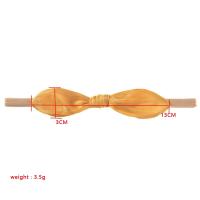 China Baby Girl Headbands Soft Nylon Silk Fabric Hair Bows 12x3cm 4 Colors Kids Hair Accessories for sale