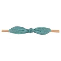 China Baby Girl Headbands Soft Nylon Silk Fabric Hair Bows 12x3cm 4 Colors Kids Hair Accessories for sale