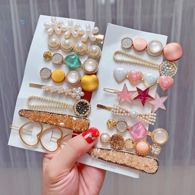 China Wholesale Resin Hair Clip Claw Pearl Wedding Hairgrip Women 10x8x2cm for sale