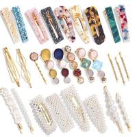 China Wholesale Resin Hair Clip Claw Pearl Wedding Hairgrip Women 10x8x2cm for sale