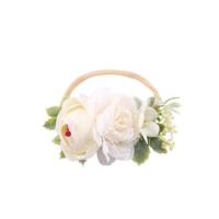 China Baby Girl Elastic Nylon Flower Headband 12x7cm Stretchy Hair Accessory for 3-24 Months for sale