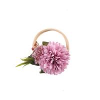 China Baby Girl Elastic Nylon Flower Headband 12x7cm Stretchy Hair Accessory for 3-24 Months for sale