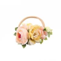 China Baby Girl Elastic Nylon Flower Headband 12x7cm Stretchy Hair Accessory for 3-24 Months for sale