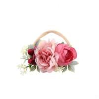 China Baby Girl Elastic Nylon Flower Headband 12x7cm Stretchy Hair Accessory for 3-24 Months for sale