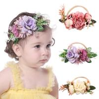 China Baby Headband 17x10cm Soft Touch Fabric Hairband for Girls Flower Hair Ornament Lovely Princess for sale