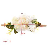 China Baby Girls Floral Headband 15x8cm Nylon Stretchable Hair Accessories for 3-24 Month Old for sale