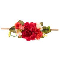 China Baby Girls Floral Headband 15x8cm Nylon Stretchable Hair Accessories for 3-24 Month Old for sale