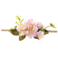 China Baby Girls Floral Headband 15x8cm Nylon Stretchable Hair Accessories for 3-24 Month Old for sale
