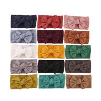 China Baby Girls Knitted Fabric Hair Band 18cm Wide Edge Elastic Headband for Fine Hair Kids Accessories for sale