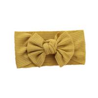 China Baby Girls Knitted Fabric Hair Band 18cm Wide Edge Elastic Headband for Fine Hair Kids Accessories for sale