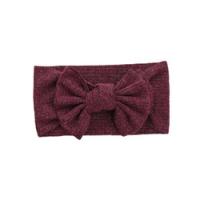 China Baby Girls Knitted Fabric Hair Band 18cm Wide Edge Elastic Headband for Fine Hair Kids Accessories for sale