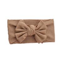 China Baby Girls Knitted Fabric Hair Band 18cm Wide Edge Elastic Headband for Fine Hair Kids Accessories for sale