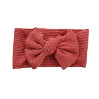 China Baby Girls Knitted Fabric Hair Band 18cm Wide Edge Elastic Headband for Fine Hair Kids Accessories for sale