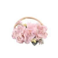 China Elastic Nylon Mesh Baby Hair Band with Pearl 13x6cm for Girls Wedding Accessories for sale