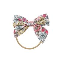 China Fabric Baby Headband Butterfly Elastic Printed Hair Accessories 9cm 6cm for sale