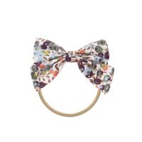 China Fabric Baby Headband Butterfly Elastic Printed Hair Accessories 9cm 6cm for sale
