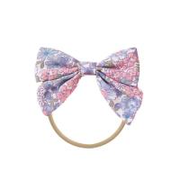 China Fabric Baby Headband Butterfly Elastic Printed Hair Accessories 9cm 6cm for sale
