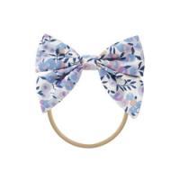 China Fabric Baby Headband Butterfly Elastic Printed Hair Accessories 9cm 6cm for sale