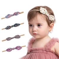 China Baby Girl Nylon Headband Set 13x3cm Soft Elastic Hair Bows Infant Toddler Hair Accessories Gift for sale