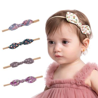 China Baby Girl Nylon Headband Set 13x3cm Soft Elastic Hair Bows Infant Toddler Hair Accessories Gift for sale