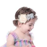 China Elastic Baby Girl Headband Adjustable Nylon Turban 14x10cm Soft Stretchy Infant Hair Band for sale