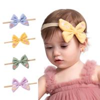 China Baby Girl Swan Headband Bow Hair Band 11x6cm Nylon Soft Kids Hair Accessories Gift for sale