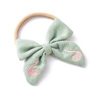 China Baby Girl Swan Headband Bow Hair Band 11x6cm Nylon Soft Kids Hair Accessories Gift for sale