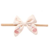 China Baby Girl Swan Headband Bow Hair Band 11x6cm Nylon Soft Kids Hair Accessories Gift for sale