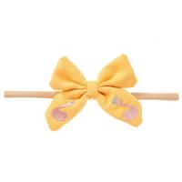 China Baby Girl Swan Headband Bow Hair Band 11x6cm Nylon Soft Kids Hair Accessories Gift for sale