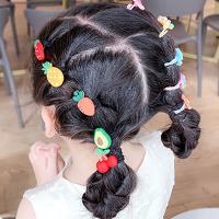 China Wholesale Cute Heart Hair Ties for Baby Toddler Girl Elastic Rubber Bands 8.5cm for sale