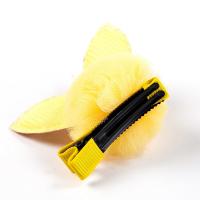China Bulk Childrens Hair Accessories Organiser Shiny Rabbit Ears Lace Hair Ball Clip Girls 5.5x5cm for sale