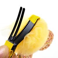 China Bulk Childrens Hair Accessories Organiser Shiny Rabbit Ears Lace Hair Ball Clip Girls 5.5x5cm for sale