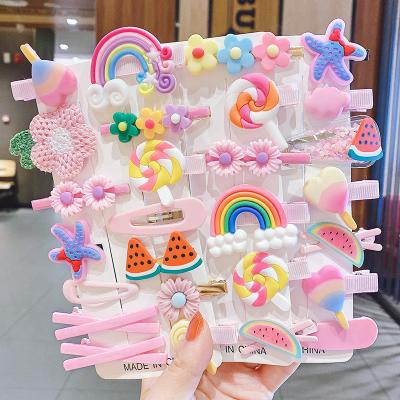 China Fruit Shape Hair Grips for Girls Kids Cute Cartoon Hair Clips 19 cm Plastic Resin for sale