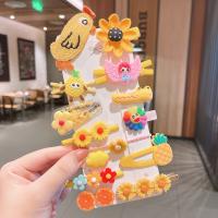 China Fruit Shape Hair Grips for Girls Kids Cute Cartoon Hair Clips 19 cm Plastic Resin for sale