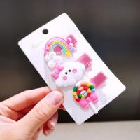 China Fruit Shape Hair Grips for Girls Kids Cute Cartoon Hair Clips 19 cm Plastic Resin for sale