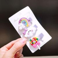China Fruit Shape Hair Grips for Girls Kids Cute Cartoon Hair Clips 19 cm Plastic Resin for sale