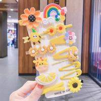 China Fruit Shape Hair Grips for Girls Kids Cute Cartoon Hair Clips 19 cm Plastic Resin for sale