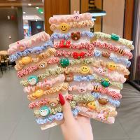 China Baby Hair Scrunchies Elastic Ponytail Holders 8cm 10pcs Bulk Kids Hair Ties for sale