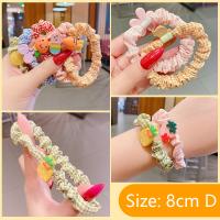 China Baby Hair Scrunchies Elastic Ponytail Holders 8cm 10pcs Bulk Kids Hair Ties for sale