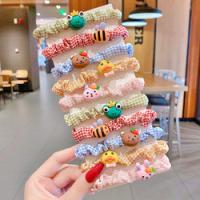 China Baby Hair Scrunchies Elastic Ponytail Holders 8cm 10pcs Bulk Kids Hair Ties for sale