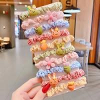 China Baby Hair Scrunchies Elastic Ponytail Holders 8cm 10pcs Bulk Kids Hair Ties for sale