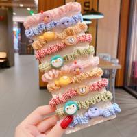 China Baby Hair Scrunchies Elastic Ponytail Holders 8cm 10pcs Bulk Kids Hair Ties for sale