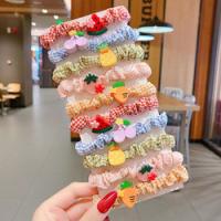 China Baby Hair Scrunchies Elastic Ponytail Holders 8cm 10pcs Bulk Kids Hair Ties for sale