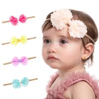 China Baby Girl Nylon Bow Headband 12x5cm Sequin Wedding Princess Hair Accessory for sale