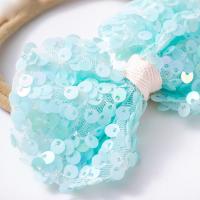 China Baby Girl Nylon Bow Headband 12x5cm Sequin Wedding Princess Hair Accessory for sale