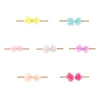 China Baby Girl Nylon Bow Headband 12x5cm Sequin Wedding Princess Hair Accessory for sale