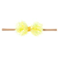 China Baby Girl Nylon Bow Headband 12x5cm Sequin Wedding Princess Hair Accessory for sale