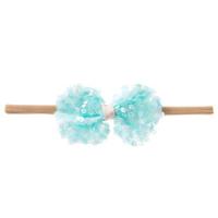 China Baby Girl Nylon Bow Headband 12x5cm Sequin Wedding Princess Hair Accessory for sale