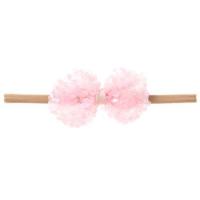 China Baby Girl Nylon Bow Headband 12x5cm Sequin Wedding Princess Hair Accessory for sale